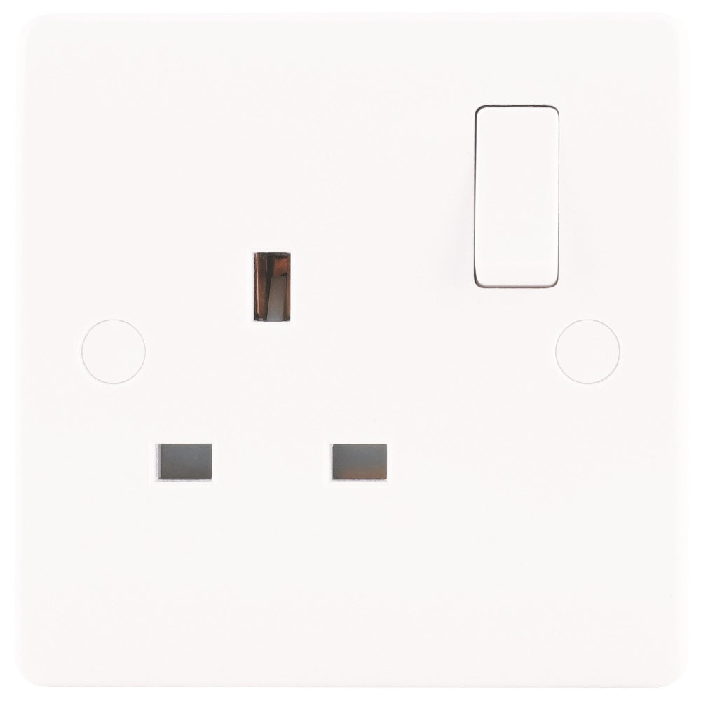 White 1 Gang 13A Double Pole Switched Socket – The Switch Store