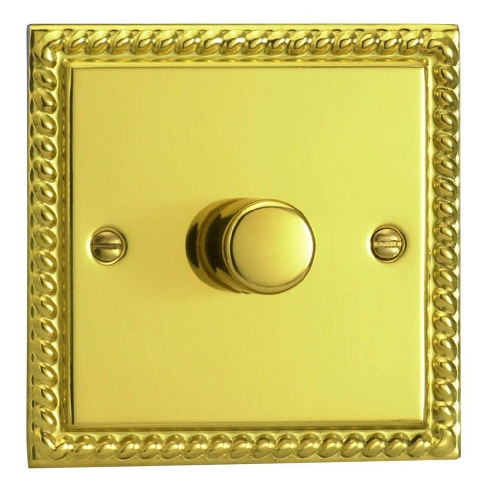 Georgian Brass Classic V-PRO Professional 1 Gang 2 Way Push On Off LED ...